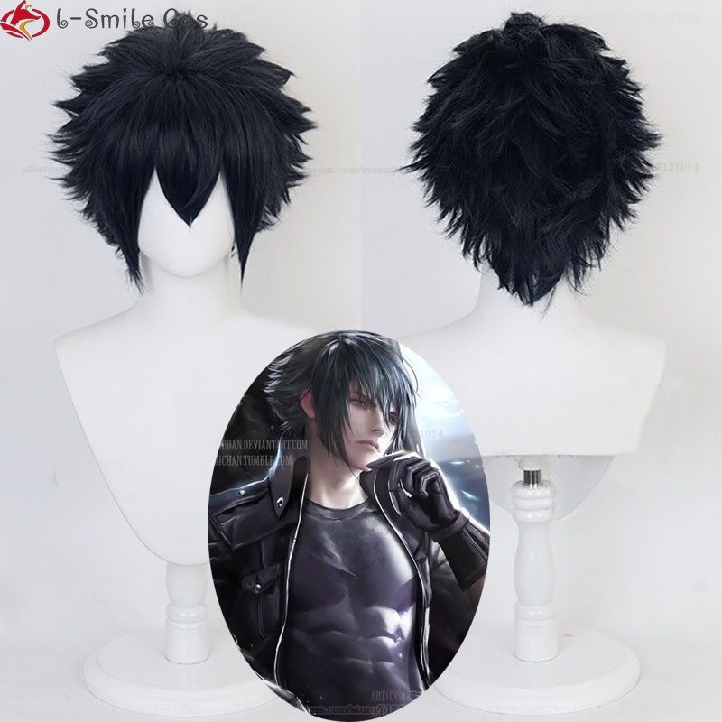 Game Final Fantasy XV FF15 XV Noctis Lucis Caelum Cosplay Wig Navy Blue ...