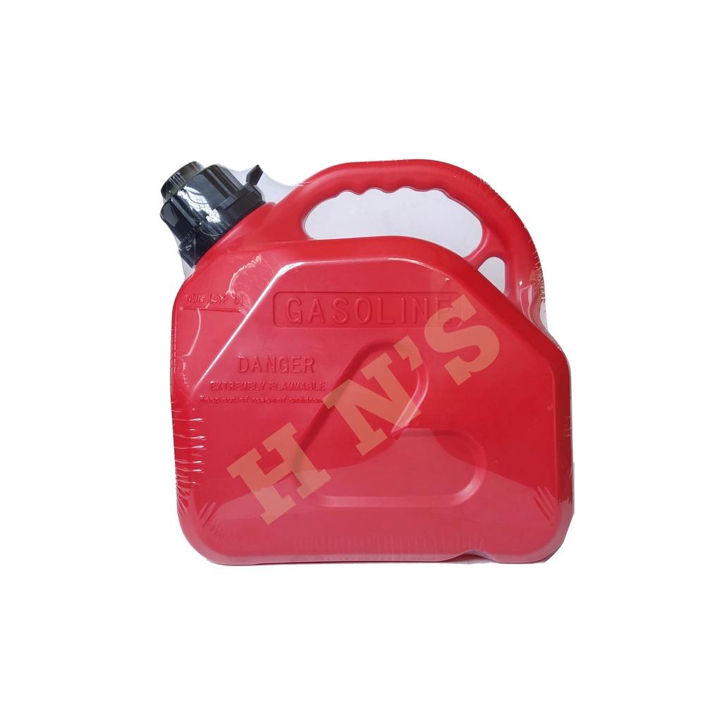 Deflector HDPE Fuel Tank w/ Anti-child -Safety Nozzle (Red) 5L Capacity ...