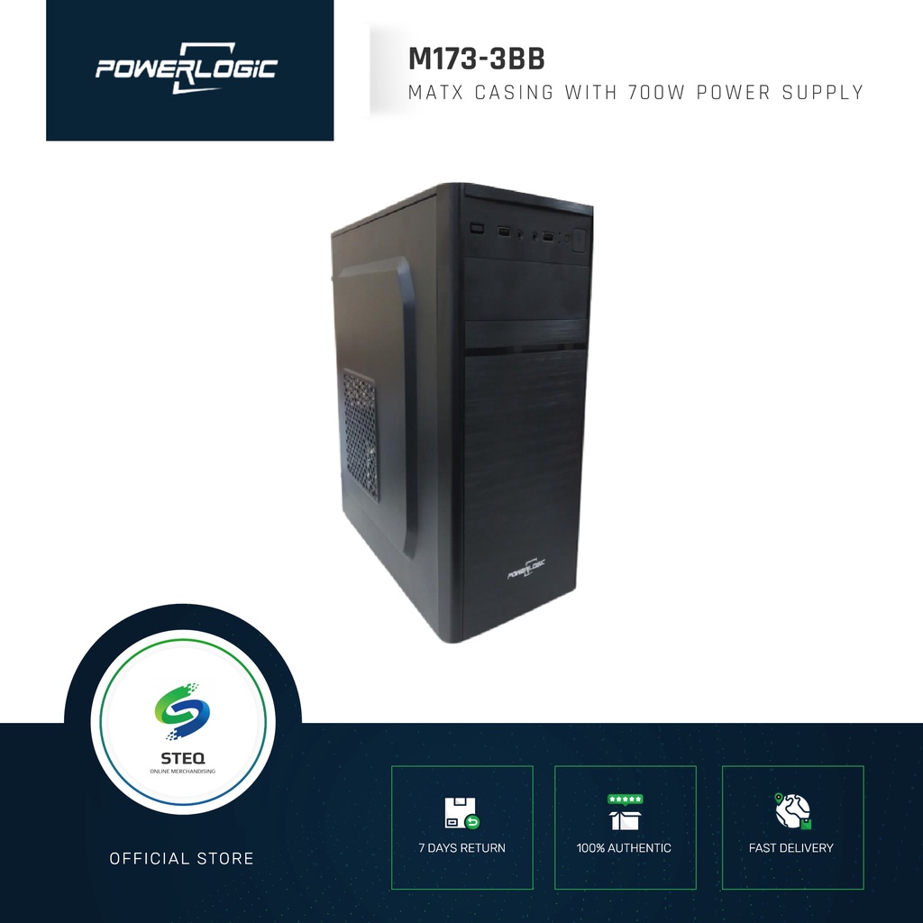 STEQ PowerLogic M173-3BB CASING w/ 700w PSU | Shopee Philippines