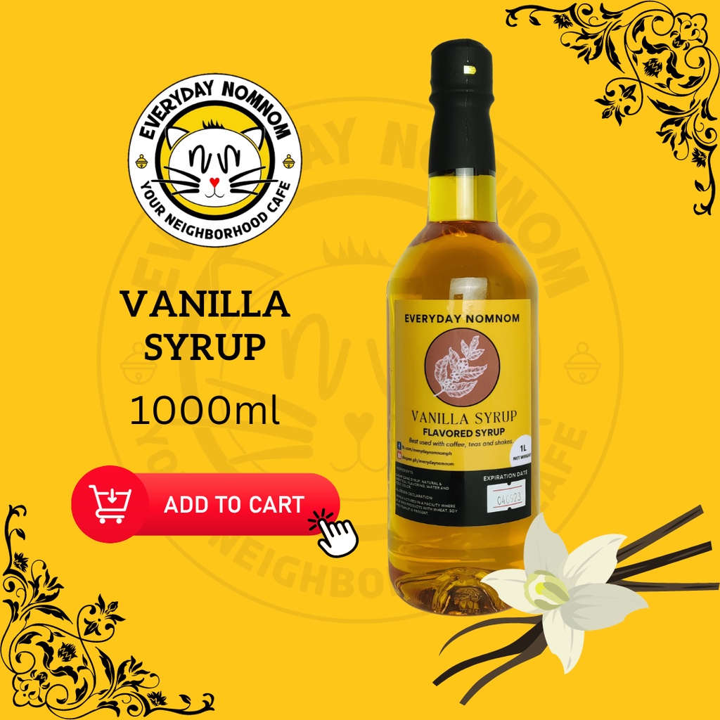 Vanilla Syrup Premium Flavoring 1kg Everyday Nomnom(Best for Coffee ...