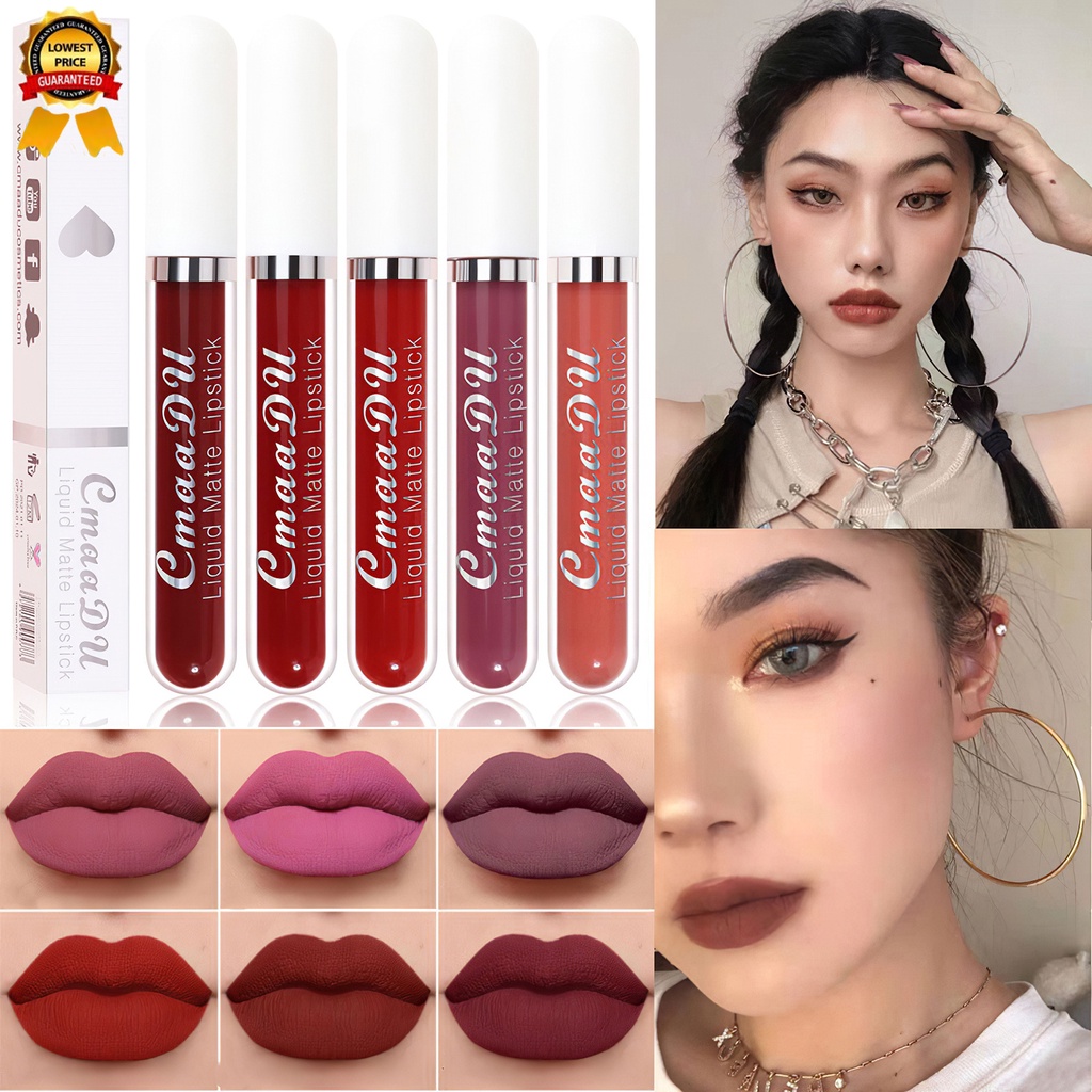 CmaaDu Velvety Matte And Durable Waterproof Lipstick In 18 Colors ...