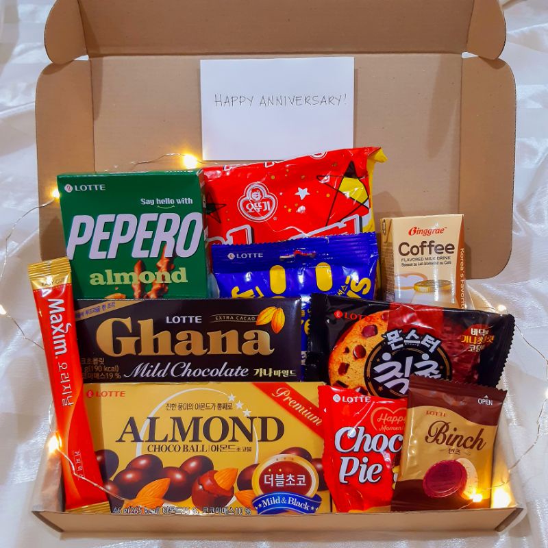 Korean Snack Gift Box with Kpop BTS BT21 Cartoon Plush and Socks | Shopee Philippines