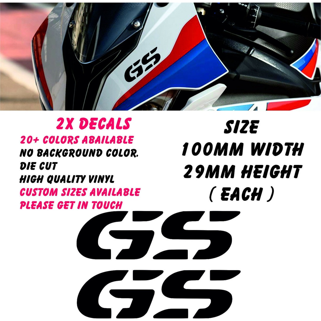 x2 For BMW GS Decal Sticker Graphic Motorcycle Fairing Motorbike Racing ...