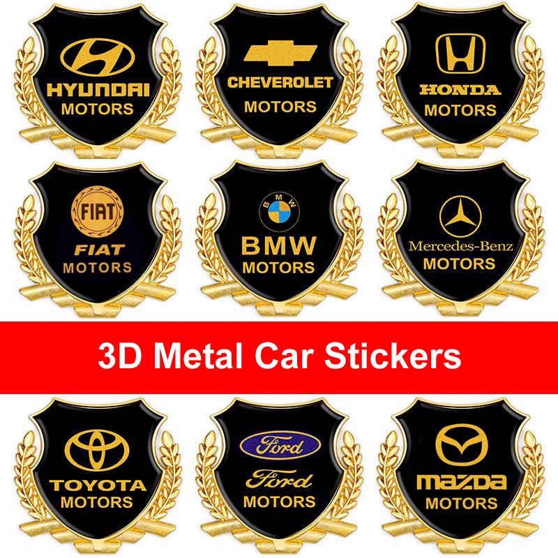 2pcs/Lot 3D Metal Car Rear Trunk Emblem Badge Window Body Stickers ...
