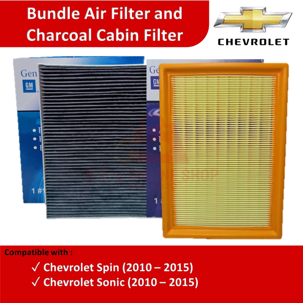 Bundle Air Filter and Charcoal Cabin Filter for Chevrolet Spin ...