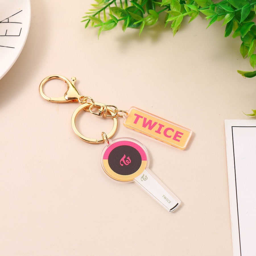 KPOP new acrylic light stick keychain pendant BANGTAN BOYS LISA JENNIE ...