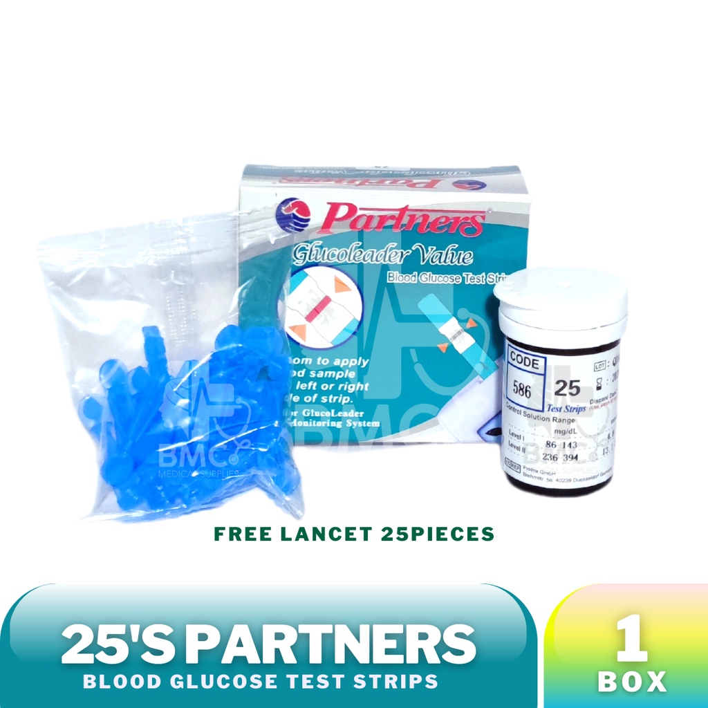 Glucoleader Value Test Strips (Code 596) [Glucometer Partners] - 25pcs ...