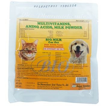 Bio Milk Multivitamins Milk Powder 100g for Puppies and Kittens biomilk ...