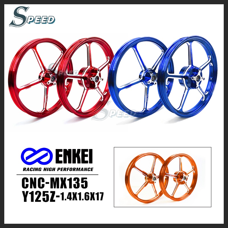 Enkei 505 CNC Mags Sniper MX135 Y125Z Front Disc Brake 1.4*17 And Rear ...