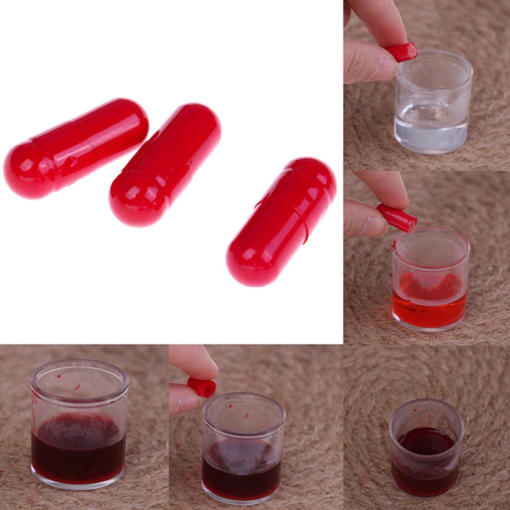 9Pcs Halloween Fake Blood Capsule Plasma Pills Vampire Horror Funny ...