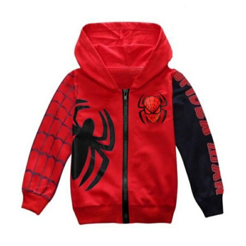 Thick boys' jackets with pictures of Spider SPIKE, Free Fire, Iron Man ...