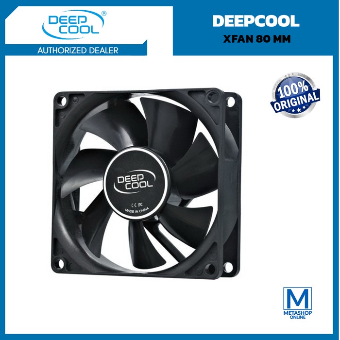HITAM Deepcool Xfan 80 Black Black PC Fan Fan Case Computer Casing 8 cm ...