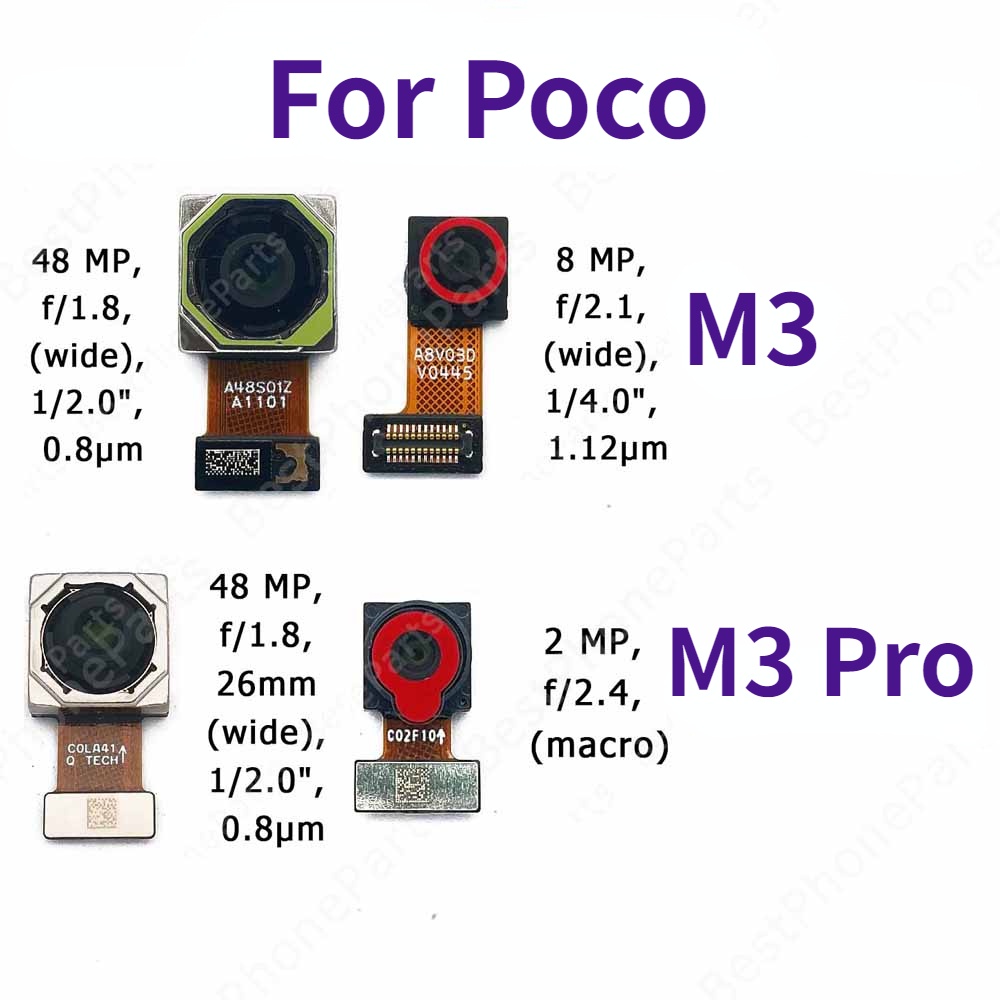 Rear Front Camera For Xiaomi Mi Poco M3 Pro M3Pro Backside Facing ...
