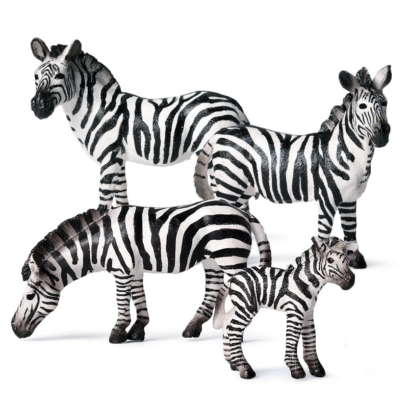 Simulation of wild animal model Solid static zebra suit Toy zebra foal ...