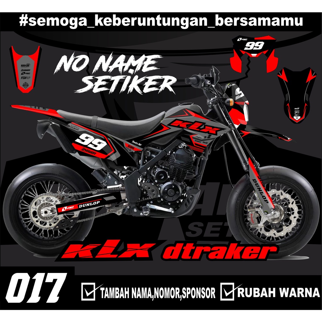 KLX D-TRACKER decal Sticker Sticker- (017) minimalist Fullbody-KLX ...