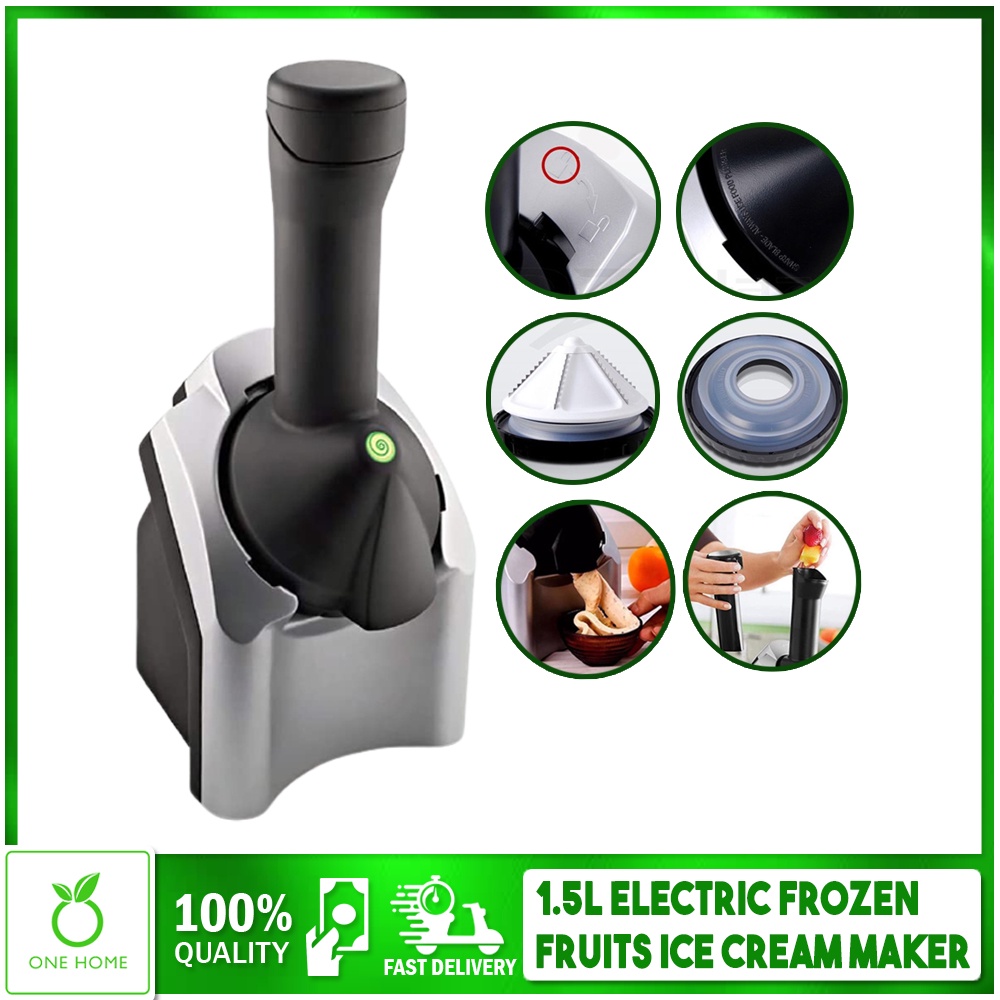﹍One Home 1.5L Electric Frozen Fruit Ice Cream Maker Ice Cream Machine ...