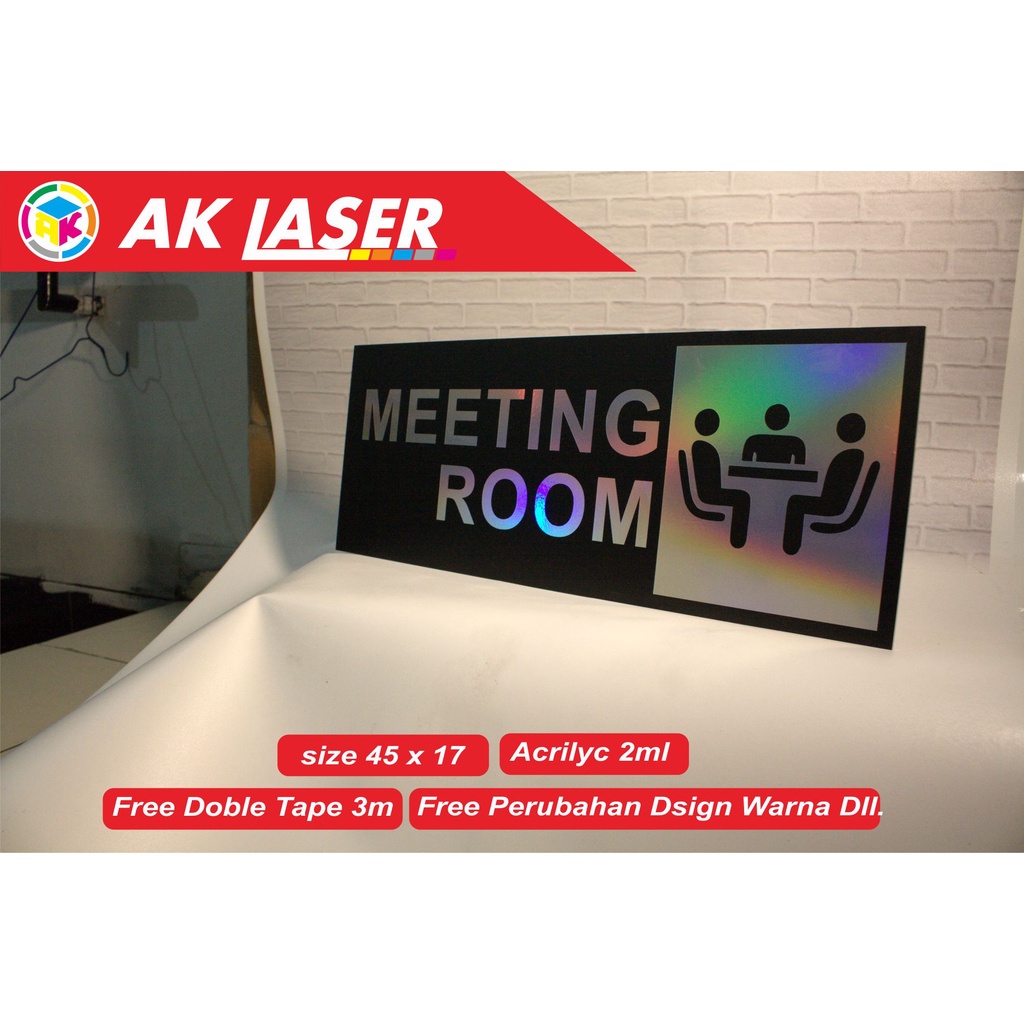 Acrylic Sign Meeting Room Acrylic Signage Sticker Signboard | Shopee ...