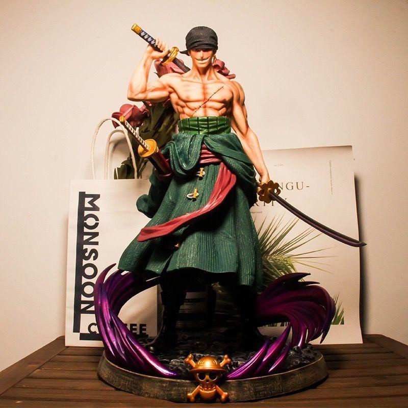 Hey Anime-One Piece Zoro wave 22cm figures with colour box | Shopee ...