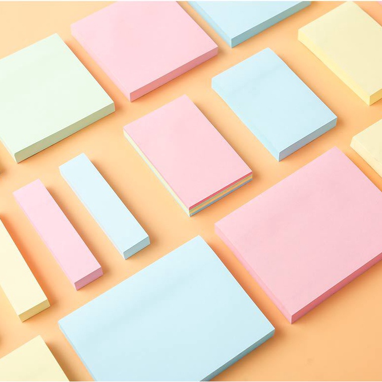 100 Sheets Sticky Notes Memo Pad 76*76mm /76*50mm /76*100mm Note Paper ...