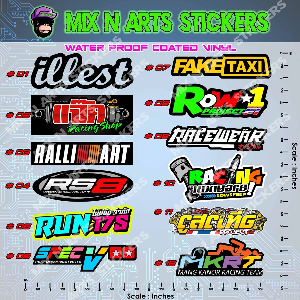 Thailand Motorcycle Logo 2 Waterproof Vinyl Sticker for Motorcycle ...