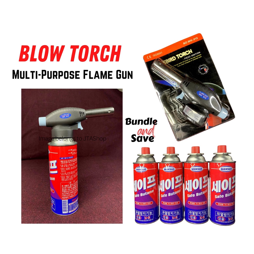 High Quality Flame Gun Torch with Maxsun Butane Gas 220g | Shopee ...