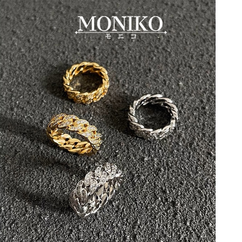 MONIKO Hiphop Street Fighter Full Diamonds Cuban Ring For Man Fashion ...