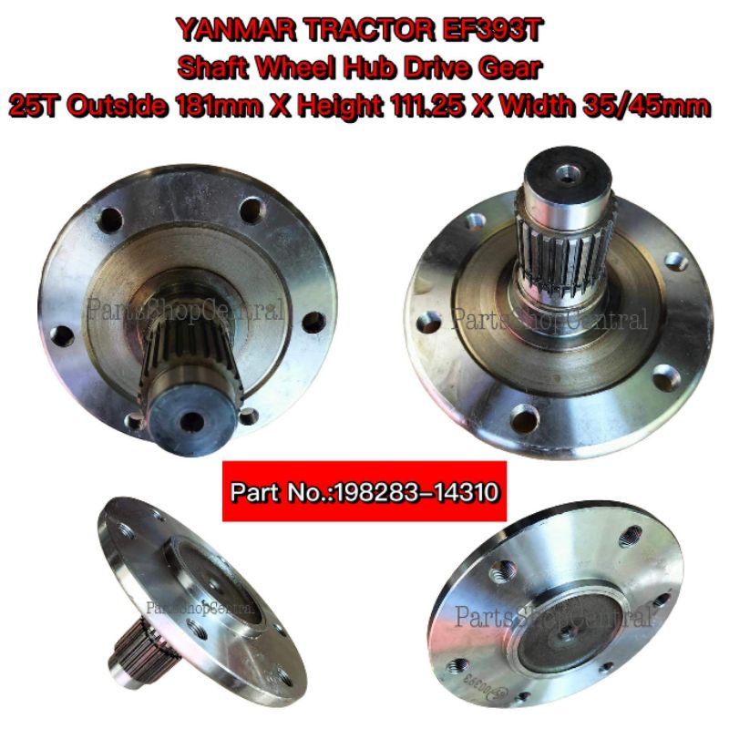 SHAFT WHEEL HUB DRIVE GEAR YANMAR TRACTOR EF393T | Shopee Philippines