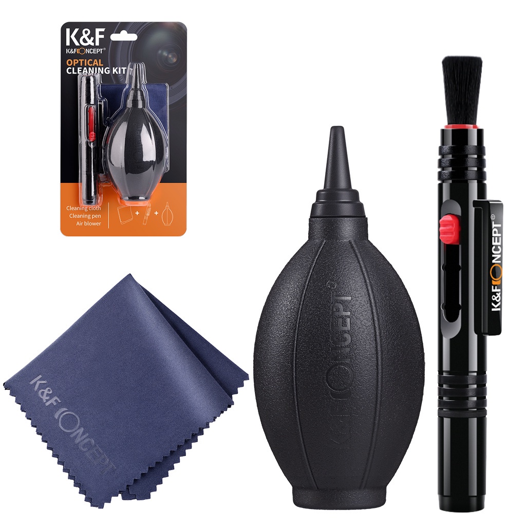 K&F Concept 3 IN 1 Camera Cleaning Kits Cleaning Pen + Silicone Blower ...