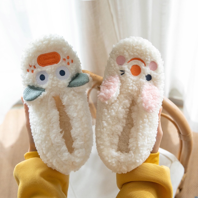 Womens Slipper Socks Low Cut Comfy Warm Cute Cartoon Animals Non Skid ...