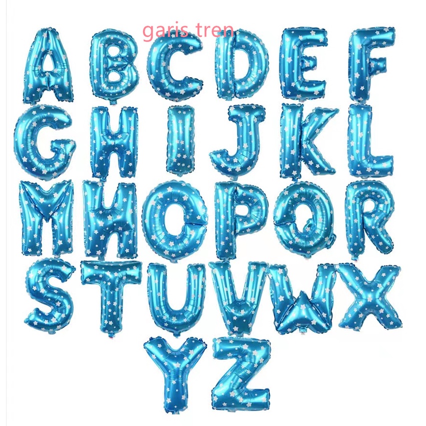 16inch Blue letter foil balloons Letter balloons letter balloons ...