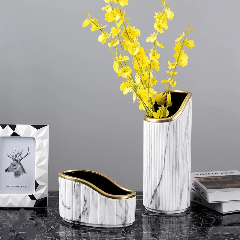 Luxury Marble Flower Vase / Marble Flower Vase / Modern Luxury Vase ...