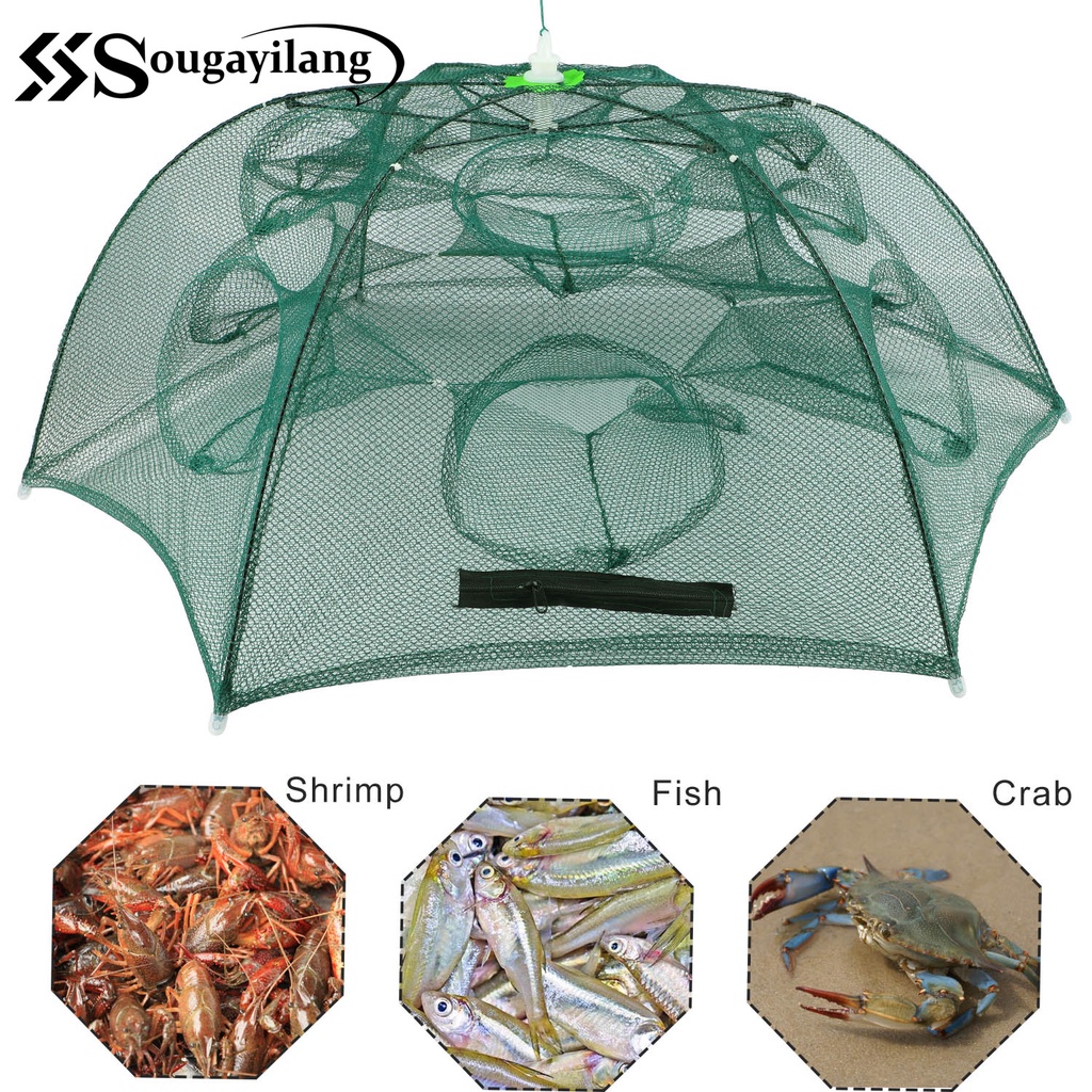 Fishing Net 4/6/8/12 Holes Buckle Casting Crayfish Catcher Minnow ...