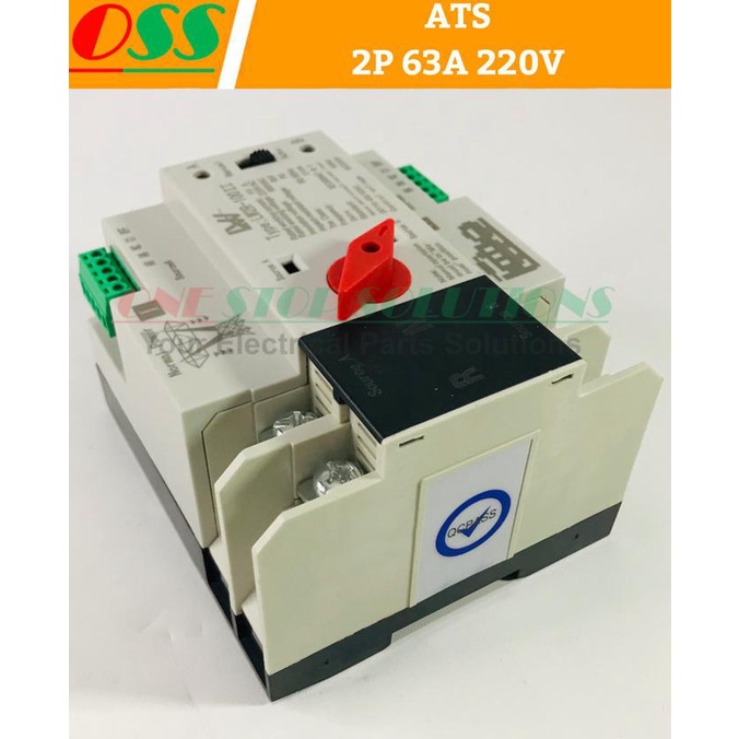 Ats Automatic Transfer Switch 2P 63A 220V Mcb Dual Power Lw2R-100Ii | Shopee Philippines