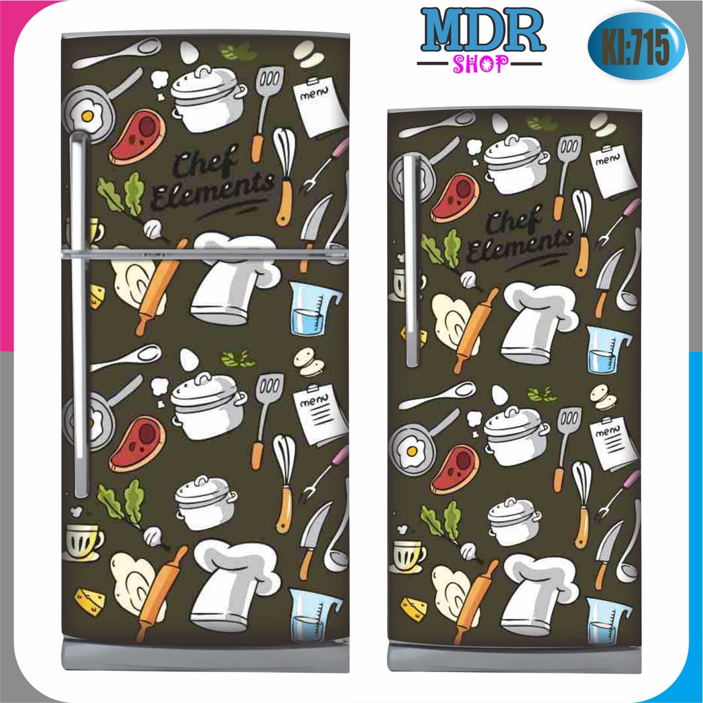 2 Door Refrigerator Sticker And 1 Door Sticker Refrigerator 1 Door Full ...