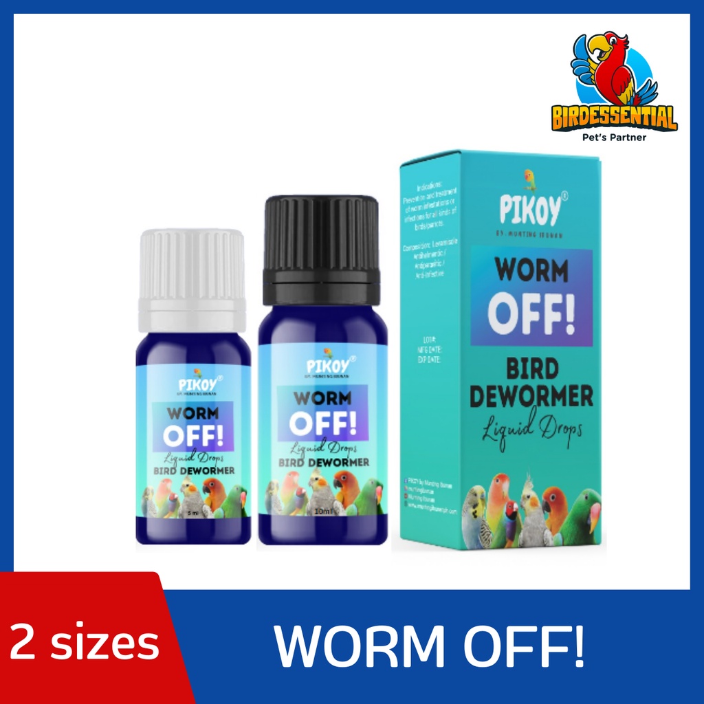 Pikoy WORM OFF Bird Dewormer Liquid Drops for All Kinds Of Birds ...