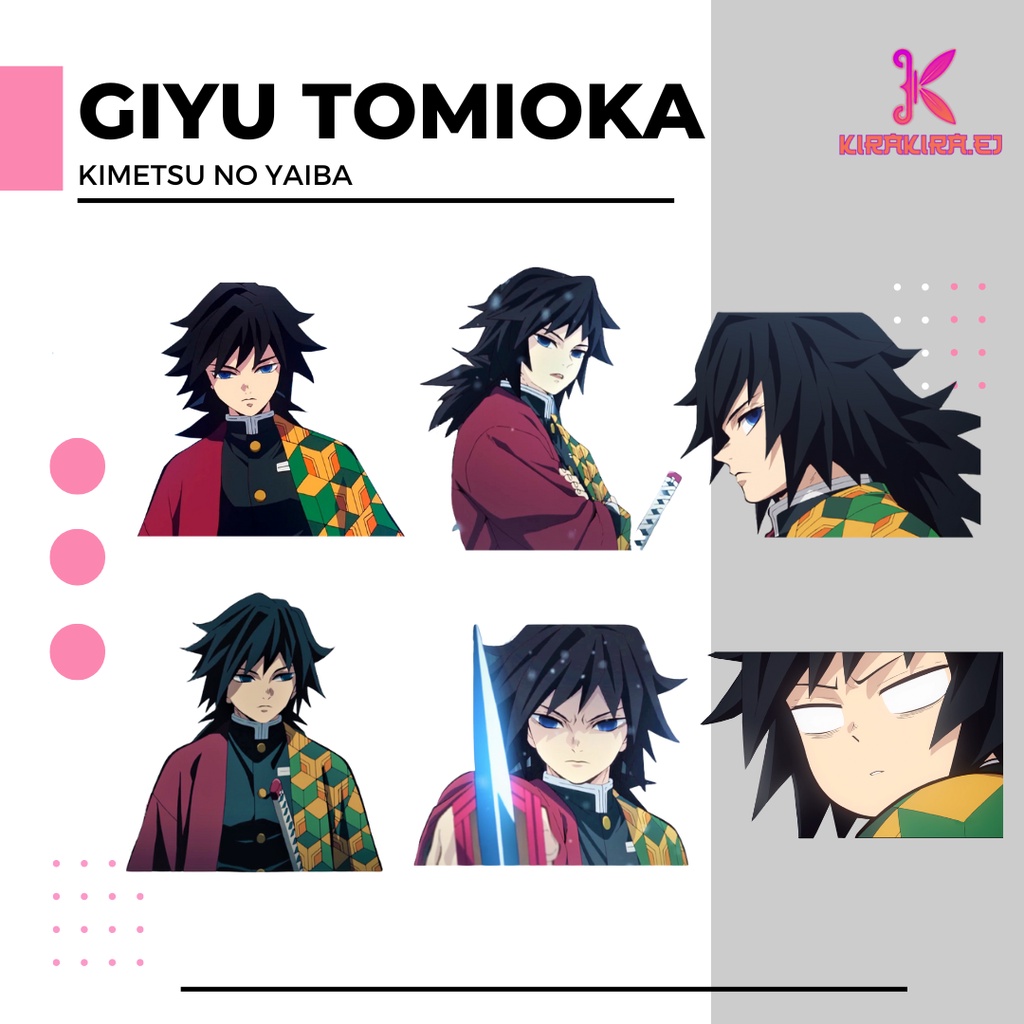 STICKER Giyu Tomioka Demon Slayer | Kimetsu No Yaiba Water Proof Vinyl ...
