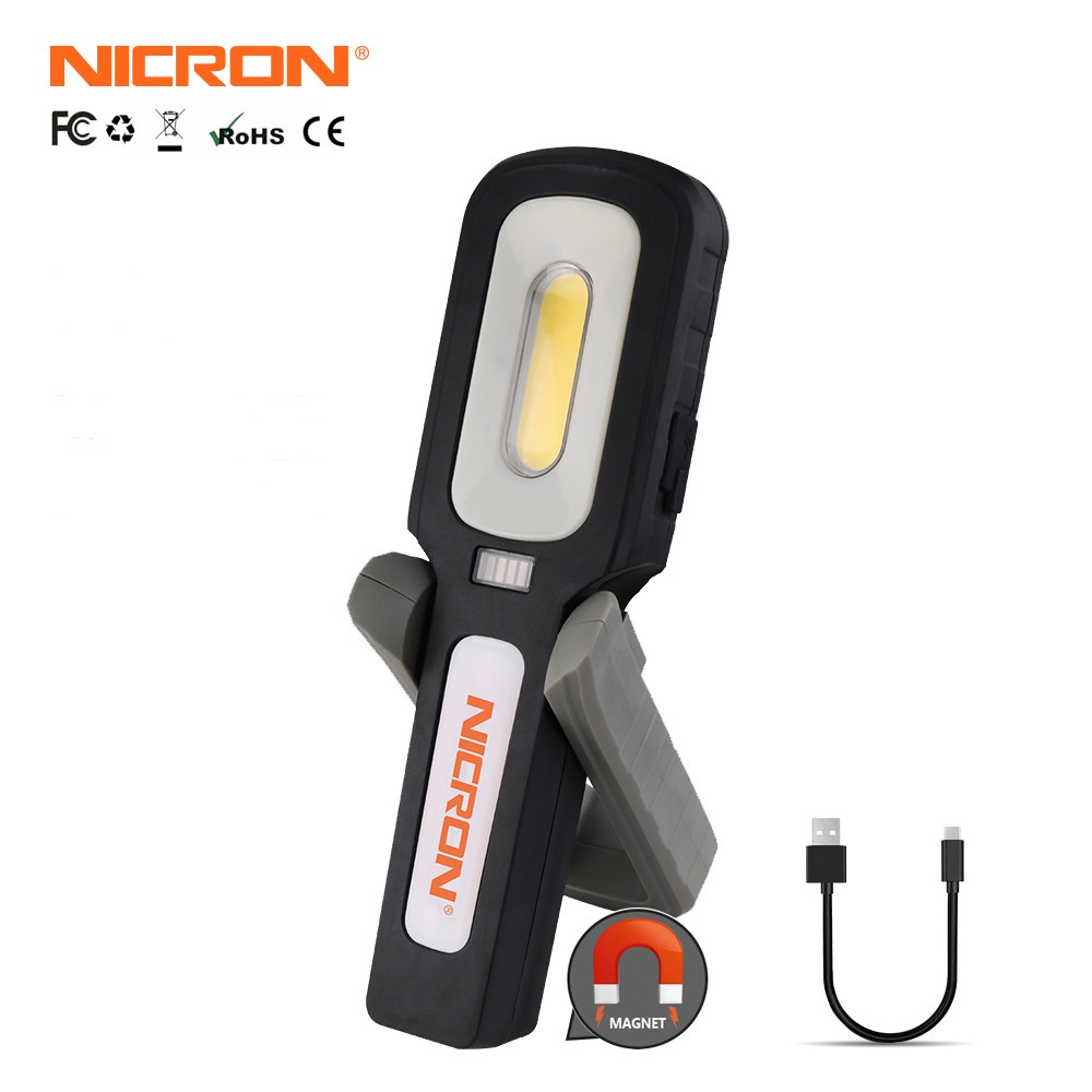 Nicron Work Light Wl83 2 In 1 Led Led Flashlight Type-C Rechargeable ...
