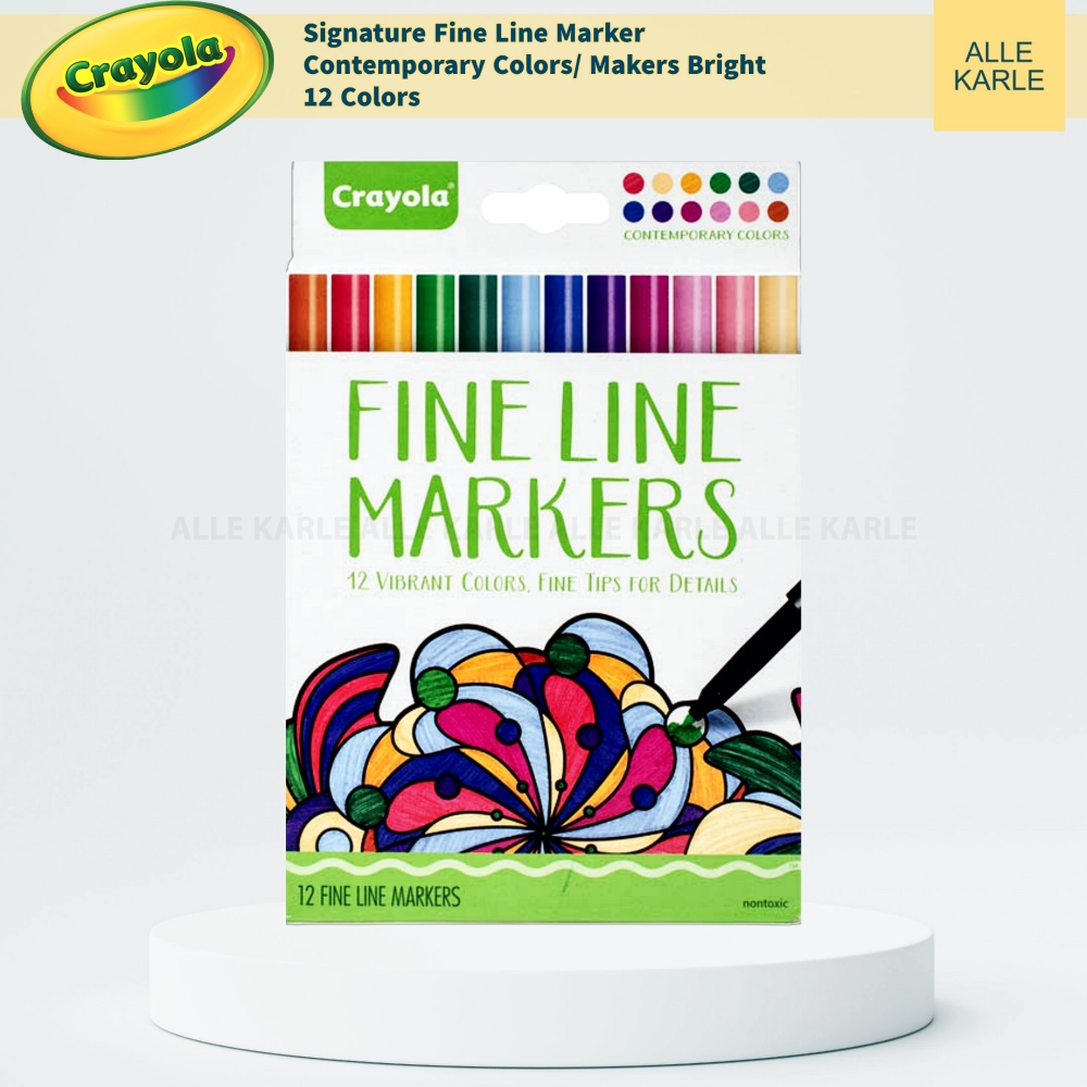 Crayola Signature Fine Line Marker Contemporary Colors/ Makers Bright ...