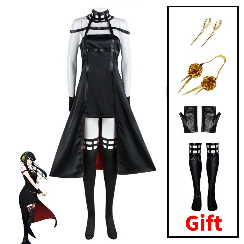 Anime Spy X Family Cosplay Costume Anya Loid Yor Forger Assassin Gothic ...