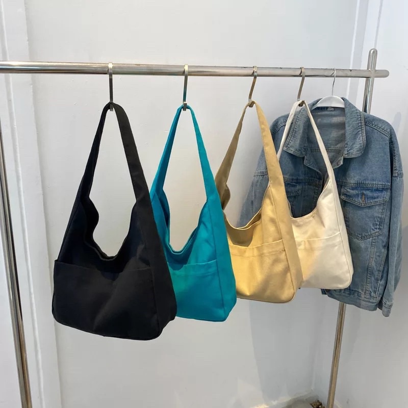 Canvas Simple Bag Women’s Fashion Wear Large Capacity Shoulder ...