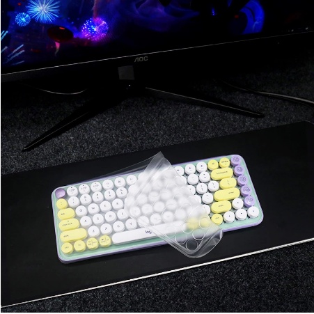 Logitech POP keys Mechanical Wireless Bubble Keyboard Film Protective ...