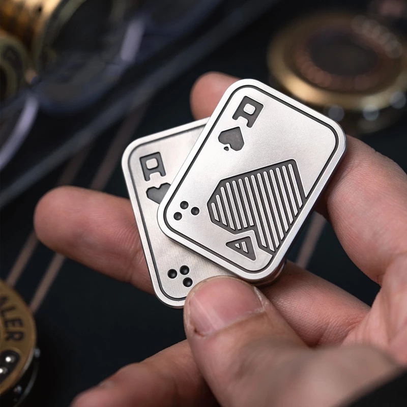 Shuffle EDC AA KK Lucky Poker Coin Antistress Texas Holdem Office Desk ...