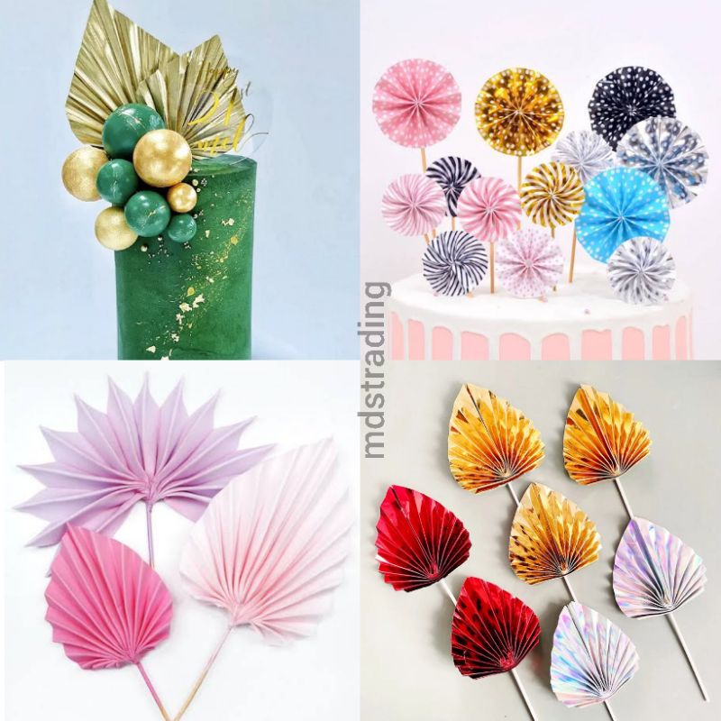 Anahaw Leaf Topper Artificial Flower Flowers Cake Decoration Sprinkles ...