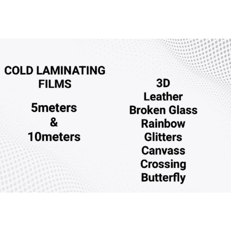 COLD LAMINATING FILMS WITH DIFFERENT PATTERNS #metro | Shopee Philippines
