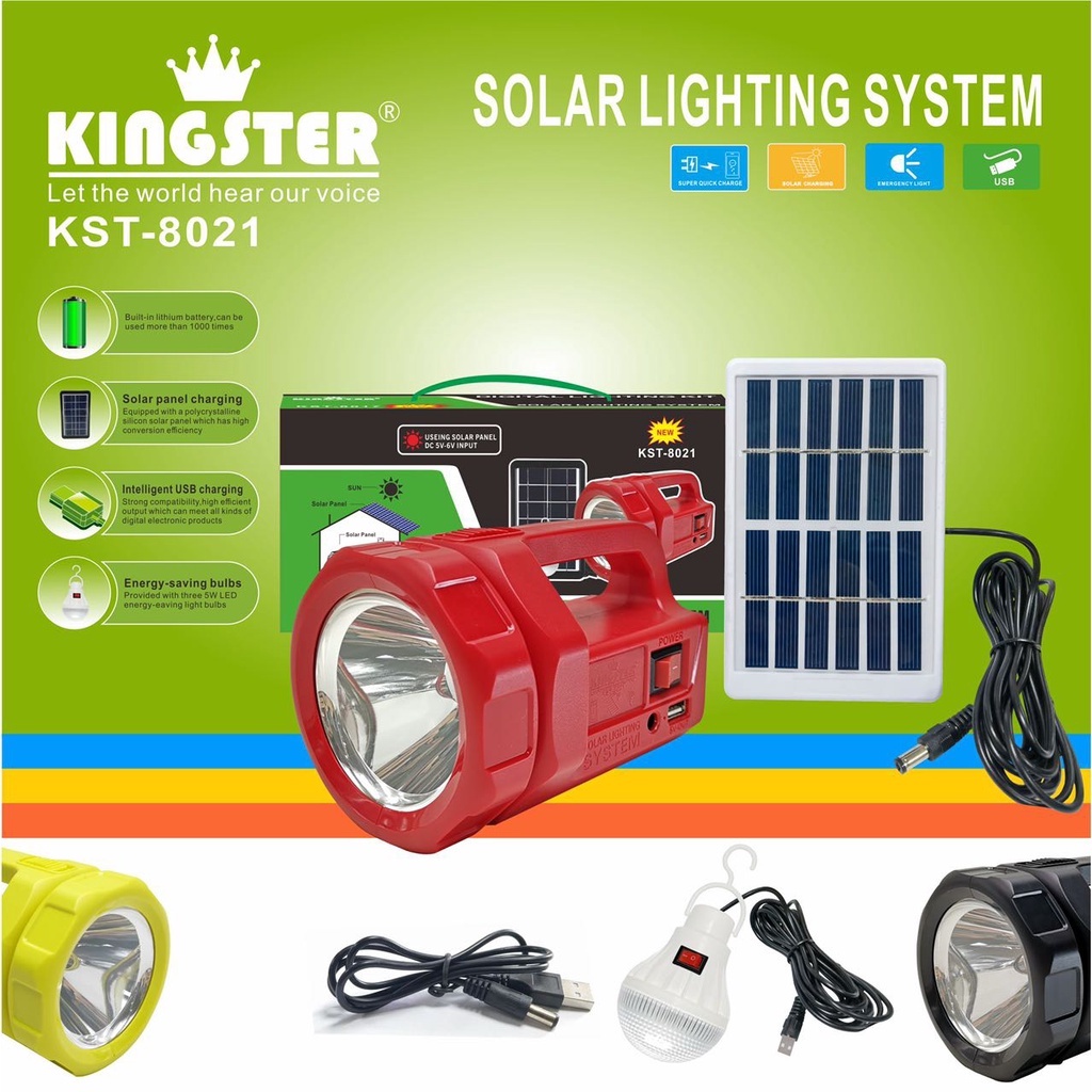 KST-8021 Solar Lighting System With Detachable Lithium Battery Design ...
