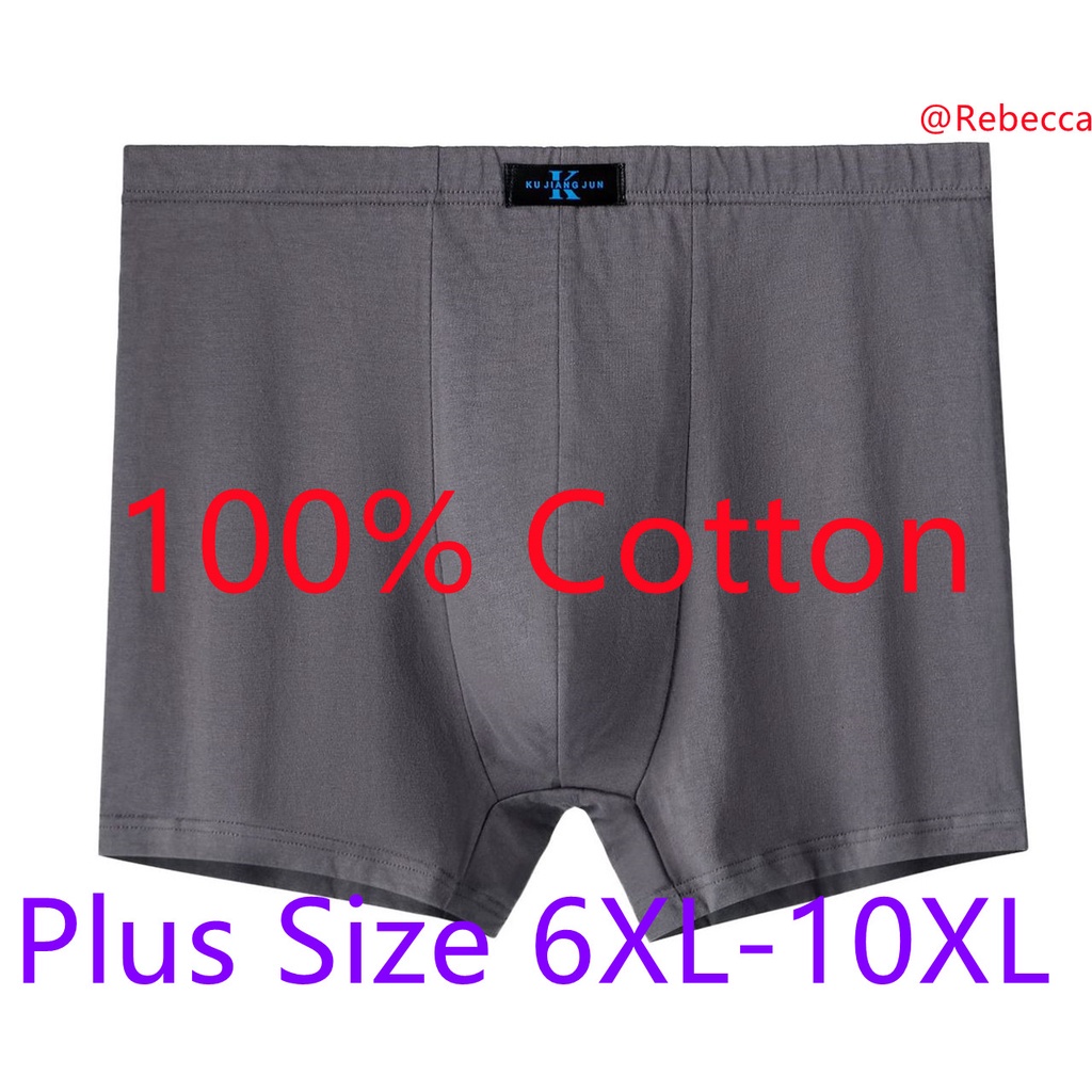 Big Size Men's Boxer 10XL 9XL 8XL 7XL 6XL Underpants Plus Size Loose Underwear Cotton Briefs ...