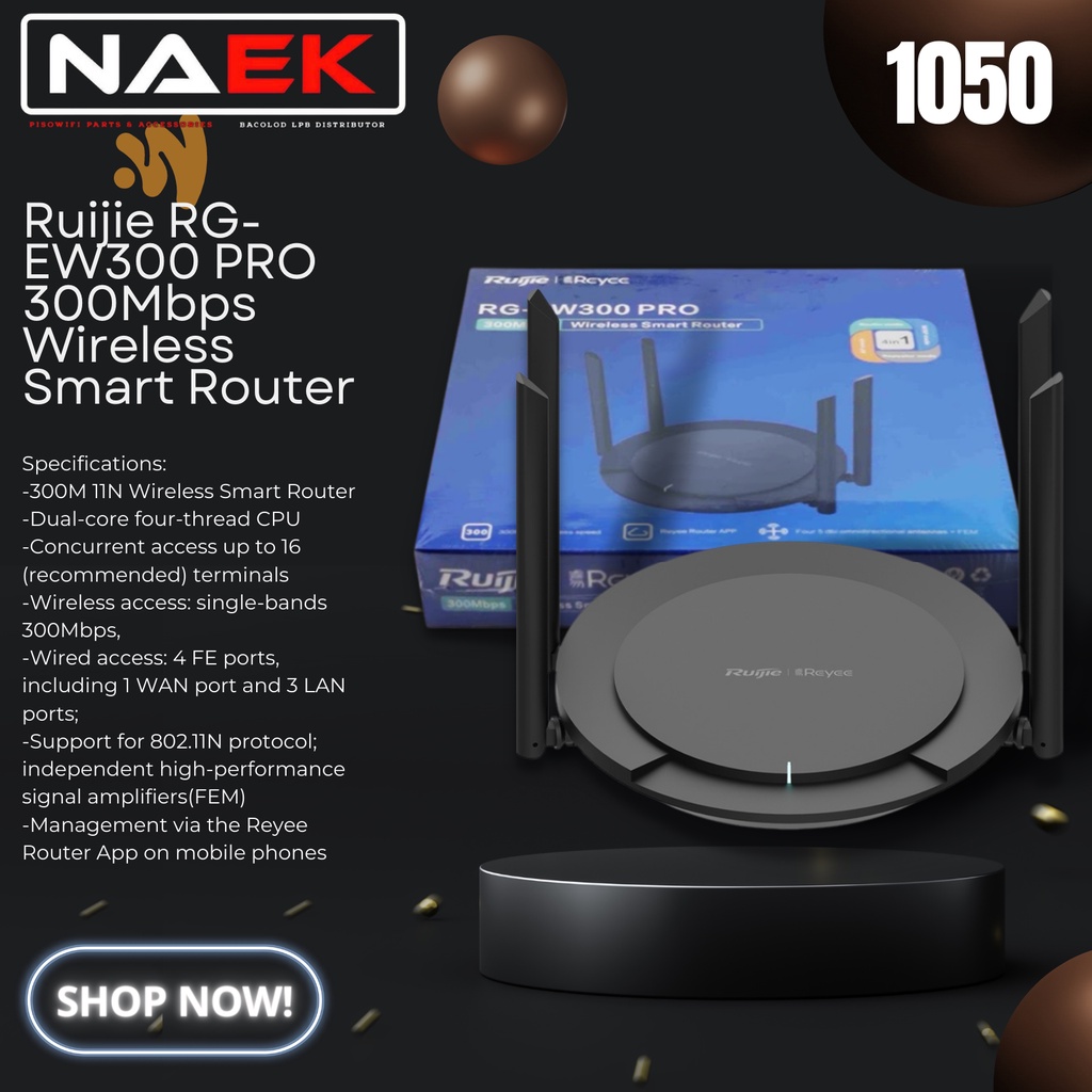 Ruijie RG-EW300 PRO 300Mbps Wireless Smart Router | Shopee Philippines