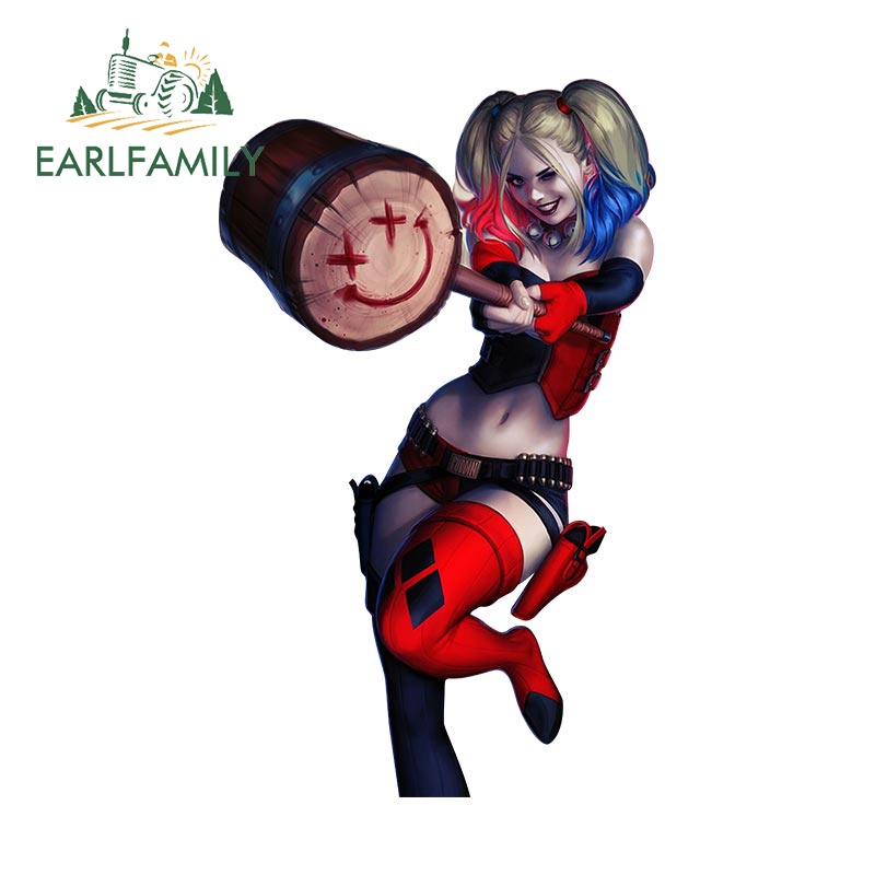EARLFAMILY 13cm x 7.9cm for Harley Quinn Sticker DC Anime Car Decal ...