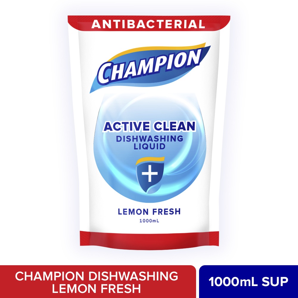 Champion Dishwashing Lemon Fresh 1Liter Pouch | Shopee Philippines