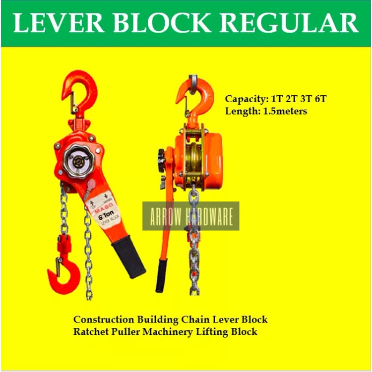 Lava 1T 2T CHAIN BLOCK LEVER BLOCK RATCHET PULLER LEVER CHAIN HOIST ...